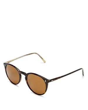 Oliver Spencer O'malley Round Sunglasses, 48mm - Tortoise/brown Solid