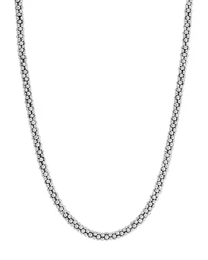 Lagos Sterling Caviar Rope Chain Necklace - Silver