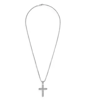 John Hardy Sterling Classic Chain Cross Pendant Necklace