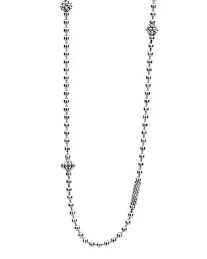 Lagos Sterling Caviar Icon Necklace - Silver
