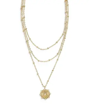 Ettika Compass Keepsake Layered Necklace - Gold