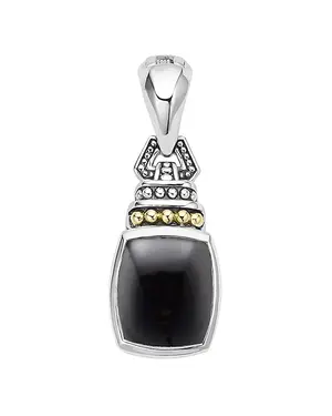 Lagos 18k Gold & Sterling Silver Rittenhouse Black Onyx Pendant - Black/silver