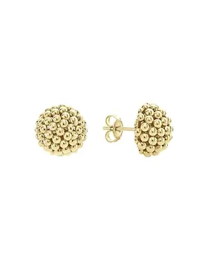 Lagos Caviar Collection 18k Stud Earrings - Gold