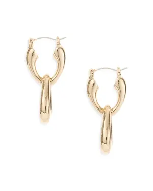 Ettika Double Dangle Hoop Earrings