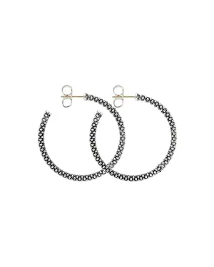 Lagos Sterling Hoop Earrings - Silver