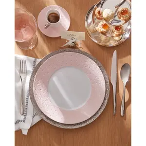 Bernardaud Ecume Oversized Service Plate - Platinum