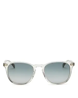Oliver Spencer Round Frame Sunglasses 53mm - Clear/blue Gradient