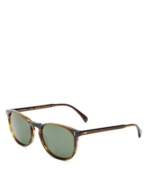 Oliver Spencer Round Frame Sunglasses 53mm - Havana/green Solid