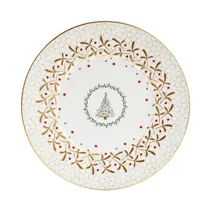 Bernardaud Noel Blanc Salad Plate - White