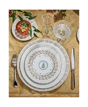 Bernardaud Noel Blanc Salad Plate - White