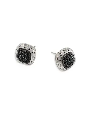 John Hardy Kali Lava Stud Earrings - Black/silver