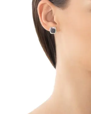 John Hardy Kali Lava Stud Earrings - Black/silver