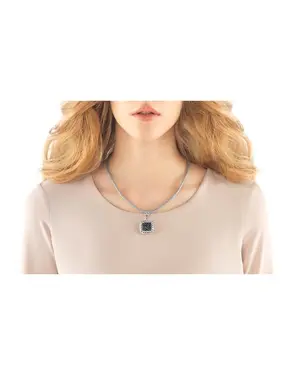 John Hardy Classic Chain Black Sapphire Pendant Necklace - Black/silver