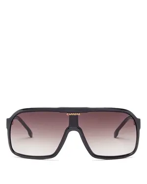 Carrera Eyewear 62mm Shield Sunglasses - Black/brown Gradient