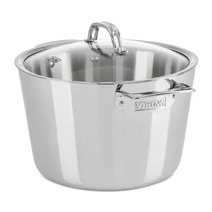 VIKING Contemporary 3 Ply 8.0 Quart Stock Pot With Lid - No Color