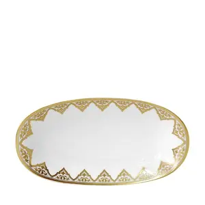 Bernardaud Venise Relish Dish - White/gold