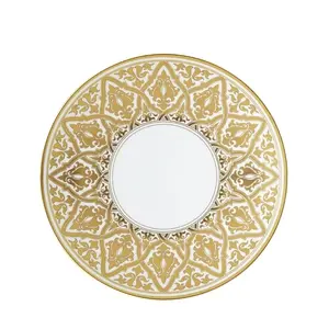 Bernardaud Venise Coupe Salad Plate - White/gold