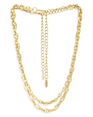 Ettika 18k Plated Linked Chain Necklace Set