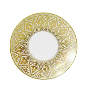 Bernardaud Venise Coupe Bread & Butter Plate - White/gold