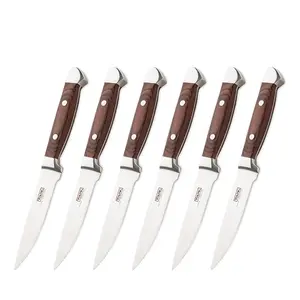 VIKING 6 Pc Steak Knife Set - Red