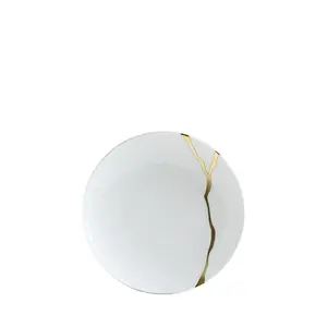 Bernardaud Kintsugi-sarkis 24k Gold Bread & Butter Plate - White/gold