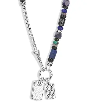 John Hardy Sterling Silver Classic Chain Pendant Necklace - Black/silver