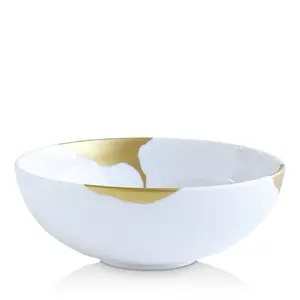 Bernardaud Kintsugi-sarkis Medium Bowl - White/gold