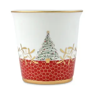 Bernardaud Tumbler + Candle Home Fragrance - White/red