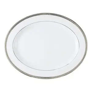 Bernardaud Athena Oval Platter, 13 - Platinum