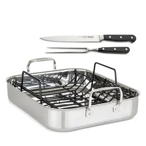 VIKING 3 Ply Roasting Pan And Carving Set - No Color