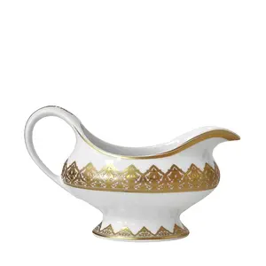 Bernardaud Venise Gravy Boat - White/gold