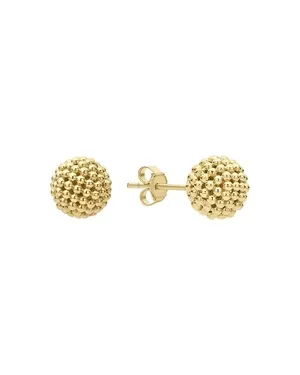 Lagos Caviar Collection 18k Stud Earrings - Gold