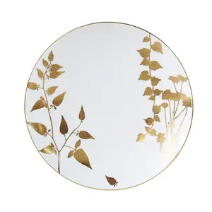 Bernardaud Aroma Salad Plate, 8.5 - White/gold