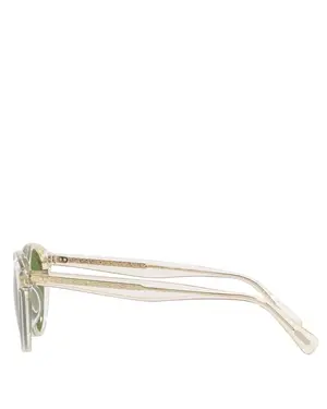 Oliver Spencer Romare 50mm Sunglasses - Gray/green Polarized Solid