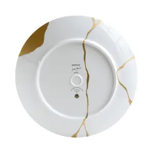 Bernardaud Kintsugi-sarkis 24k Gold Coupe Plate - White/gold