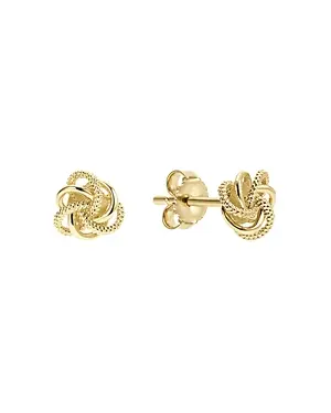 Lagos 18k Yellow Love Knot Stud Earrings - Gold