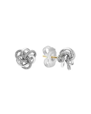 Lagos Sterling Love Knot Stud Earrings - Silver