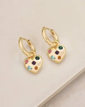 Ettika Heart Drop Earrings