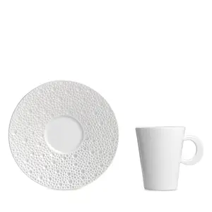 Bernardaud Ecume Perle After Dinner Saucer - White