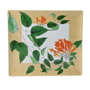Bernardaud Jardin Indien Rectangular Tray - Floral