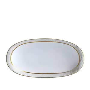 Bernardaud Sauvage White Relish Dish - Gold/white