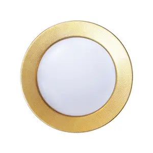 Bernardaud Sauvage White Accent Salad Plate - Gold/white