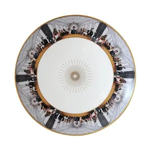 Bernardaud L'art De La Table Last Supper Megaplex Marco Brambilla Coupe Plates, Set Of 12 - Multi