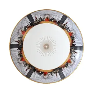 Bernardaud L'art De La Table Last Supper Megaplex Marco Brambilla Coupe Plates, Set Of 12 - Multi