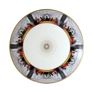 Bernardaud L'art De La Table Last Supper Megaplex Marco Brambilla Coupe Plates, Set Of 12 - Multi