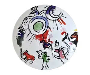 Bernardaud Marc Chagall Coupe Plate, Set Of 6