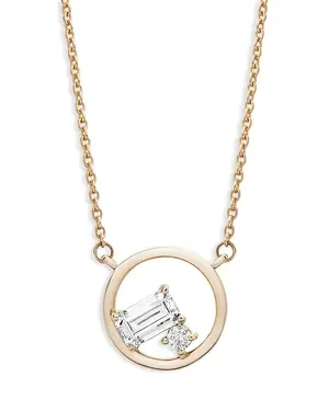 Bloomingdale'S 14k Yellow Gold Diamond Necklace - White/gold
