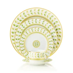 Bernardaud Constance Dinner Plate - Green/gold