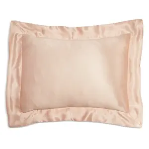 Gingerlily Solid Silk Boudoir Sham Rose Pink