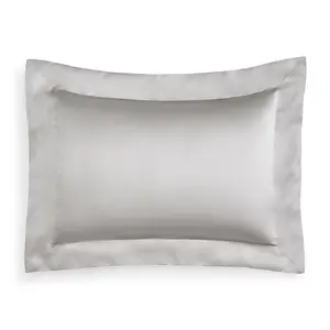 Gingerlily Solid Silk Boudoir Sham - Silver